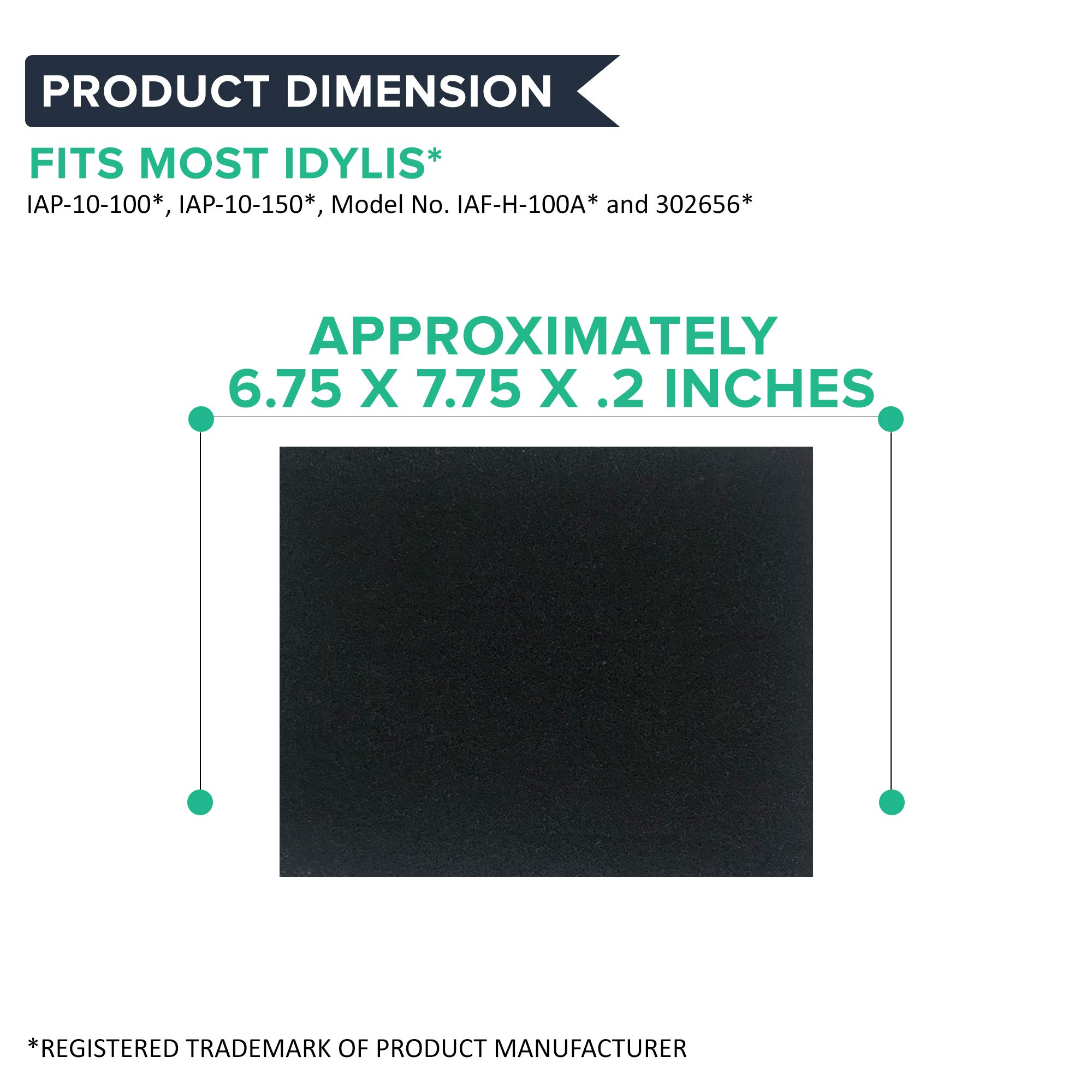 Think Crucial Replacement for Idylis A Carbon Filter, Fits IAP-10-100 and IAP-10-150, Compatible with IAF-H-100A and 302656