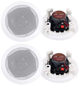 pyle 4 new pro pdic61rd 6.5'' white 400w 2-way in-ceiling/wall speakers system