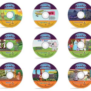 Early Reading Program for Baby, Toddler, Preschool, Kindergarten- Alphabet, Vowel Phonics & 200+ Sight Words - Little Champion Reader 9 DVD, Flash Card, Book Kit