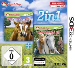 2 in 1: mein fohlen 2d with my rider yard 3d rivalen on the saddle [3ds]