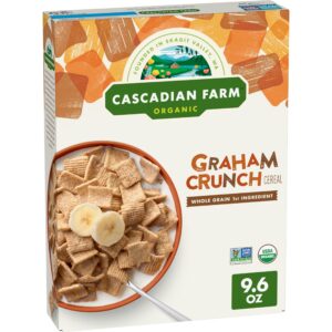 cascadian farm organic graham crunch cereal, 9.6 oz.