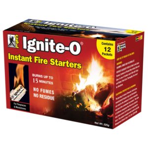 ignite-o creosote sweeping log fs855-24 instant fire starter, 12-packets, brown/a