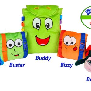 Buckle Toys - Bizzy Square - Learning Activity Game - Develop Motor Skills and Problem Solving - Occupational Therapy Toddler Travel Toy