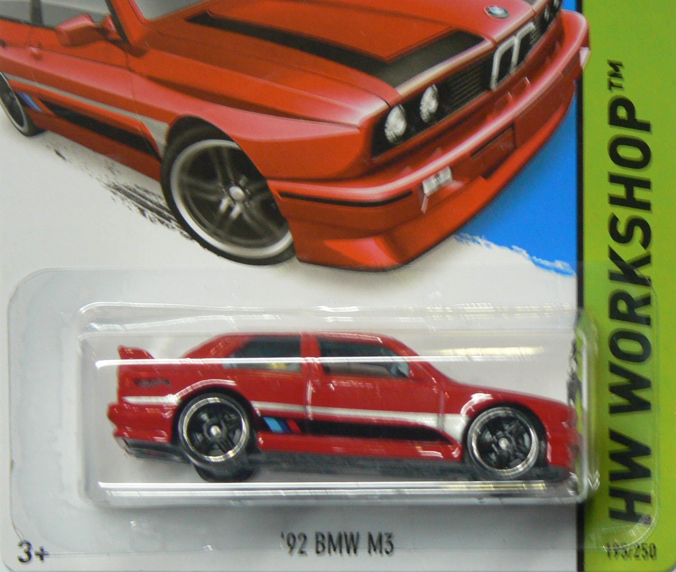 Hot Wheels 2014 Hw All Stars Workshop Red '92 Bmw M3 195/250