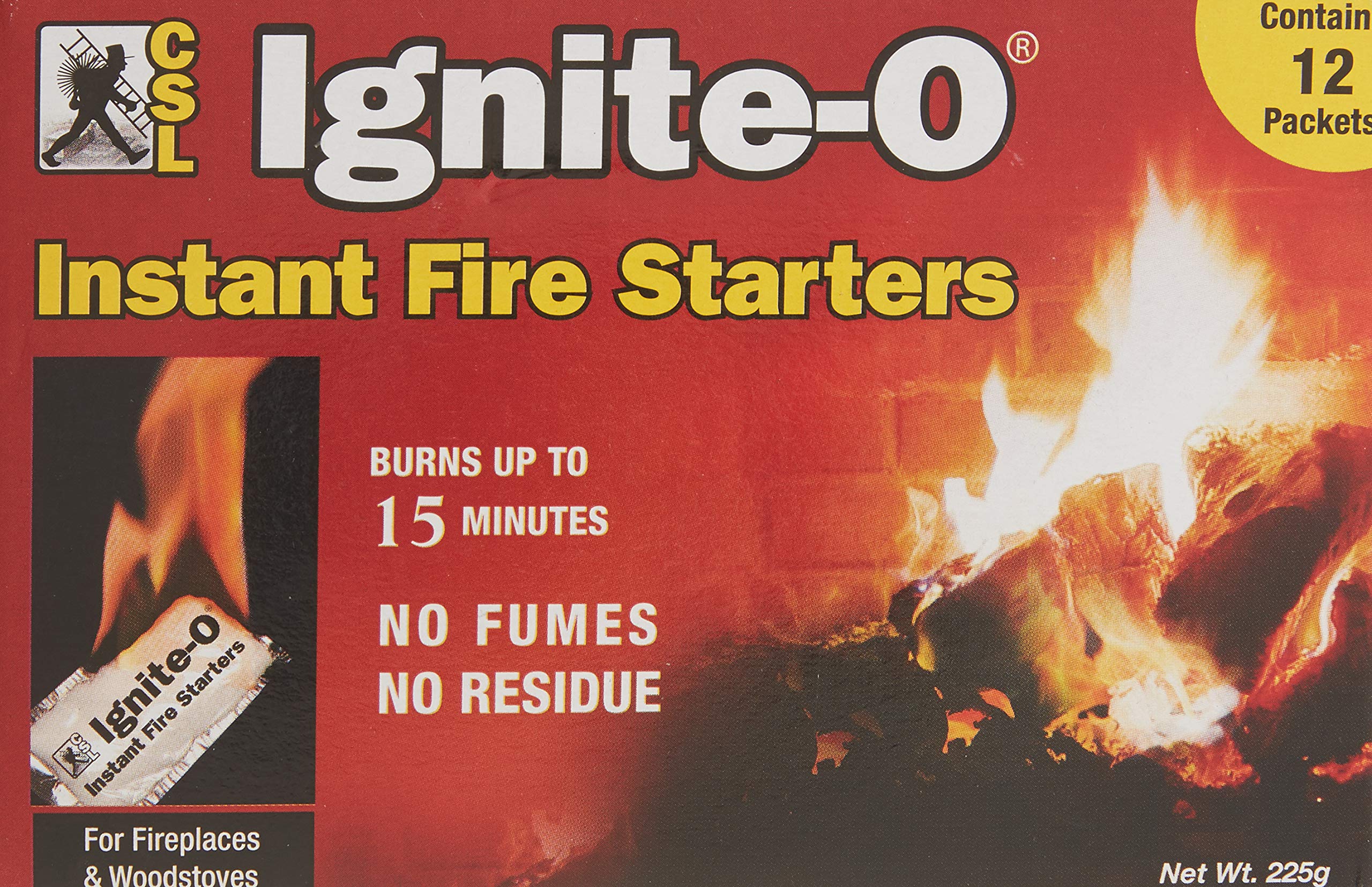 Ignite-O Creosote Sweeping Log FS855-24 Instant Fire Starter, 12-Packets, Brown/A