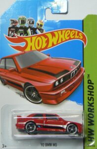 hot wheels 2014 hw all stars workshop red '92 bmw m3 195/250