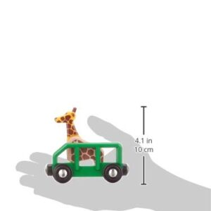 BRIO World - 33724 Giraffe and Wagon Set | Imaginative Play Toy Train Accessory for Kids | FSC-Certified Wood | Engineered for Toddlers 3 and Up, Green