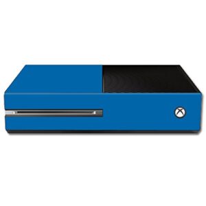 mightyskins skin compatible with microsoft xbox one console wrap sticker skins solid blue