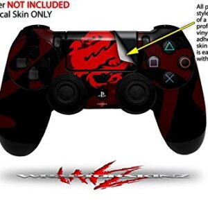 WraptorSkinz Skin Compatible with Sony PS4 Dualshock Controller PlayStation 4 Original Slim and Pro Oriental Dragon Red on Black (Controller NOT Included)