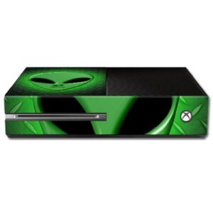 mightyskins skin compatible with microsoft xbox one - alien invasion | protective, durable, and unique vinyl decal wrap cover | easy to apply, remove, and change styles | made in the usa