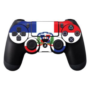 mightyskins skin compatible with sony ps4 controller - dominican flag | protective, durable, and unique vinyl decal wrap cover | easy to apply, remove, and change styles | made in the usa