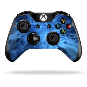 protective vinyl skin decal skin compatible with microsoft xbox one/one s controller wrap sticker skins blue mystic flames