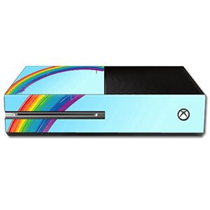 mightyskins skin compatible with microsoft xbox one console wrap sticker skins rainbow