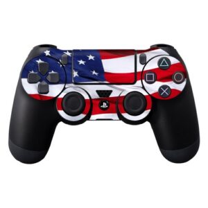 mightyskins skin compatible with sony ps4 controller - american flag | protective, durable, and unique vinyl decal wrap cover | easy to apply, remove, and change styles | made in the usa