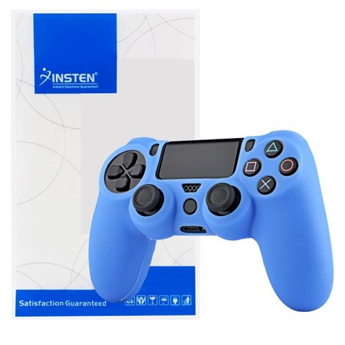 For PS4 Controller Silicone Skin Case Cover, Insten Silicone Controller Skin Case Compatible With Sony PlayStation 4 PS4 Controller, Blue