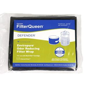 filterqueen defender air purifier replacement filter, activated charcoal pre-filter wrap, for odor and pollution reduction