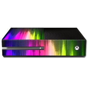 mightyskins skin compatible with microsoft xbox one console wrap sticker skins rainbow wood