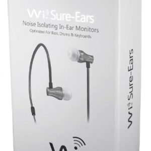 Wi Digital SEBD10 Wi Sure-Ears Professional Noise-Isolating In-Ear Monitors Optimized for Bass Drums and Keyboards - Polished Silver Brass