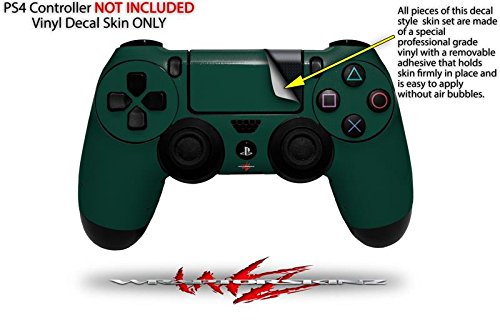 WraptorSkinz Skin Compatible with Sony PS4 Dualshock Controller PlayStation 4 Original Slim and Pro Solids Collection Hunter Green (Controller NOT Included)