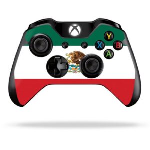 mightyskins skin compatible with microsoft xbox one or one s controller - mexican flag | protective, durable, and unique vinyl wrap cover | easy to apply, remove, and change styles | made in the usa