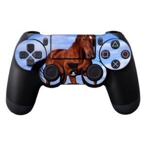 mightyskins skin compatible with sony ps4 controller - horse | protective, durable, and unique vinyl decal wrap cover | easy to apply, remove, and change styles | made in the usa