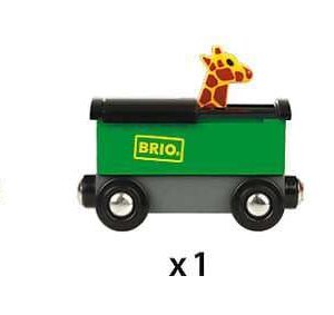 BRIO World - 33722 Safari Train | Interactive Toy Train Set for Kids Age 3 and Up | Environmentally Conscious | Engine and Animal Wagons Included