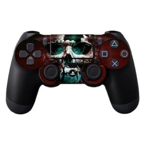 mightyskins skin for sony ps4 controller - wicked skull | protective, durable, and unique vinyl decal wrap cover | easy to apply, remove, and change styles | made in the usa