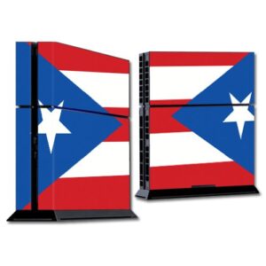 mightyskins skin compatible with sony ps4 console - puerto rican flag | protective, durable, and unique vinyl decal wrap cover | easy to apply, remove, and change styles | made in the usa