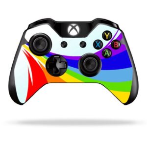 protective vinyl skin decal skin compatible with microsoft xbox one/one s controller wrap sticker skins rainbow flood