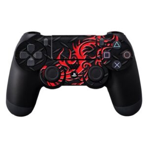 mightyskins skin compatible with sony ps4 controller - red dragon | protective, durable, and unique vinyl decal wrap cover | easy to apply, remove, and change styles | made in the usa