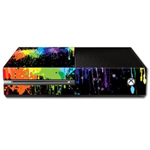 mightyskins skin compatible with microsoft xbox one - splatter | protective, durable, and unique vinyl decal wrap cover | easy to apply, remove, and change styles | made in the usa