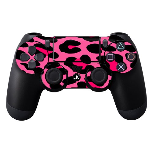 MightySkins Skin Compatible with Sony PS4 Controller - Pink Leopard | Protective, Durable, and Unique Vinyl Decal wrap Cover | Easy to Apply, Remove, and Change Styles | Made in The USA