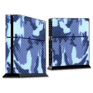 mightyskins skin compatible with sony playstation 4 ps4 console wrap sticker skins blue camo