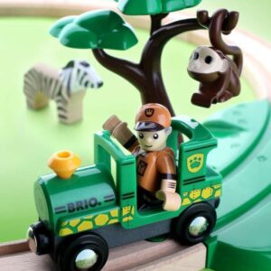 BRIO World - 33720 Safari Railway Set - Imaginitive Wooden Toy Train Set for Toddlers | Creative Play | Expansion Compatible |Safety Tested | Ideal for Kids Age 3 and Up