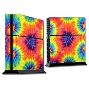 mightyskins skin compatible with sony ps4 console - tie dye 2 | protective, durable, and unique vinyl decal wrap cover | easy to apply, remove, and change styles | made in the usa