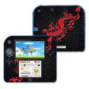 mightyskins skin compatible with nintendo 2ds - red dragon | protective, durable, and unique vinyl decal wrap cover | easy to apply, remove, and change styles | made in the usa