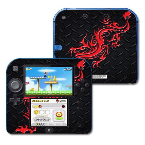 MightySkins Skin Compatible with Nintendo 2DS - Red Dragon | Protective, Durable, and Unique Vinyl Decal wrap Cover | Easy to Apply, Remove, and Change Styles | Made in The USA