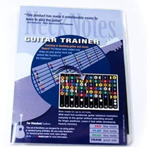 NeckNotes Guitar Trainer | Color Coded Fretboard Fret Map Guitar Note Stickers for Beginner to Advanced Learning of Guitar and Music Theory | Standard Edition (For Acoustic and Electric Guitars)