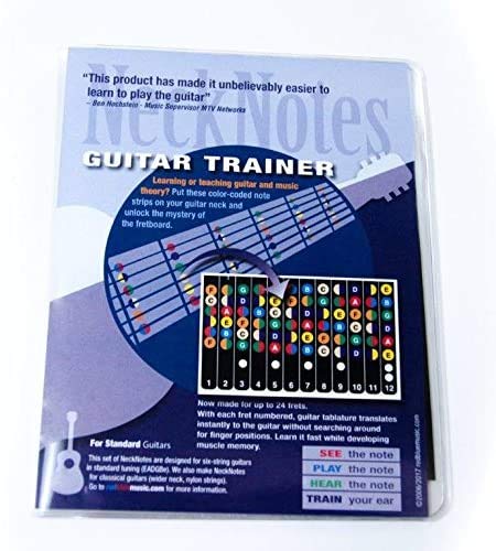 NeckNotes Guitar Trainer | Color Coded Fretboard Fret Map Guitar Note Stickers for Beginner to Advanced Learning of Guitar and Music Theory | Standard Edition (For Acoustic and Electric Guitars)