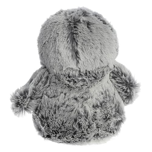 Aurora® Playful Pompom Penguin™ Mini Stuffed Animal - Vibrant Companions - Endless Fun - Gray 6 Inches