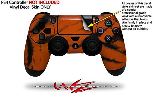 WraptorSkinz Vinyl Decal Skin compatible with Sony PS4 Controller PlayStation 4 Original Slim and Pro Tie Dye Bengal Side Stripes (CONTROLLER NOT INCLUDED)