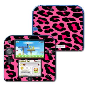 mightyskins skin compatible with nintendo 2ds - pink leopard | protective, durable, and unique vinyl decal wrap cover | easy to apply, remove, and change styles | made in the usa