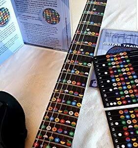 NeckNotes Guitar Trainer | Color Coded Fretboard Fret Map Guitar Note Stickers for Beginner to Advanced Learning of Guitar and Music Theory | Standard Edition (For Acoustic and Electric Guitars)