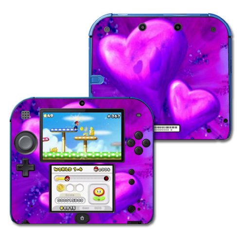 MightySkins Skin Compatible with Nintendo 2DS wrap Sticker Skins Purple Heart