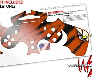 WraptorSkinz Vinyl Decal Skin compatible with Sony PS4 Controller PlayStation 4 Original Slim and Pro Tie Dye Bengal Side Stripes (CONTROLLER NOT INCLUDED)