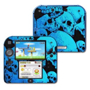 mightyskins skin compatible with nintendo 2ds - blue skulls | protective, durable, and unique vinyl decal wrap cover | easy to apply, remove, and change styles | made in the usa