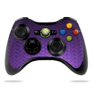 protective vinyl skin decal skin compatible with microsoft xbox 360 controller wrap sticker skins purple diamond plate