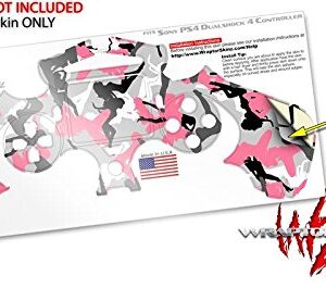 WraptorSkinz Skin Compatible with Sony PS4 Dualshock Controller PlayStation 4 Original Slim and Pro Sexy Girl Silhouette Camo Pink (Controller NOT Included)