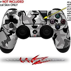 WraptorSkinz Skin compatible with Sony PS4 Dualshock Controller PlayStation 4 Original Slim and Pro Sexy Girl Silhouette Camo Gray (CONTROLLER NOT INCLUDED)