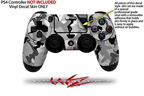 WraptorSkinz Skin compatible with Sony PS4 Dualshock Controller PlayStation 4 Original Slim and Pro Sexy Girl Silhouette Camo Gray (CONTROLLER NOT INCLUDED)